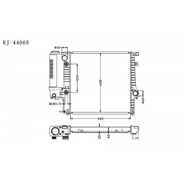 BMW 3 SERIES [316i/318i] E36 1987-1999 KJ-44005 | Kinga Radiators NZ ...