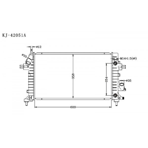 HOLDEN ASTRA 2004~ [H G] KJ-42051 - KINGA RADIATORS NZ | Kinga ...