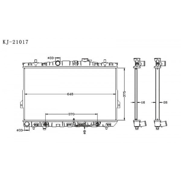 HYUNDAI ELANTRA COUPE 2000~2006 [D] KJ-21017 - KINGA RADIATORS NZ ...