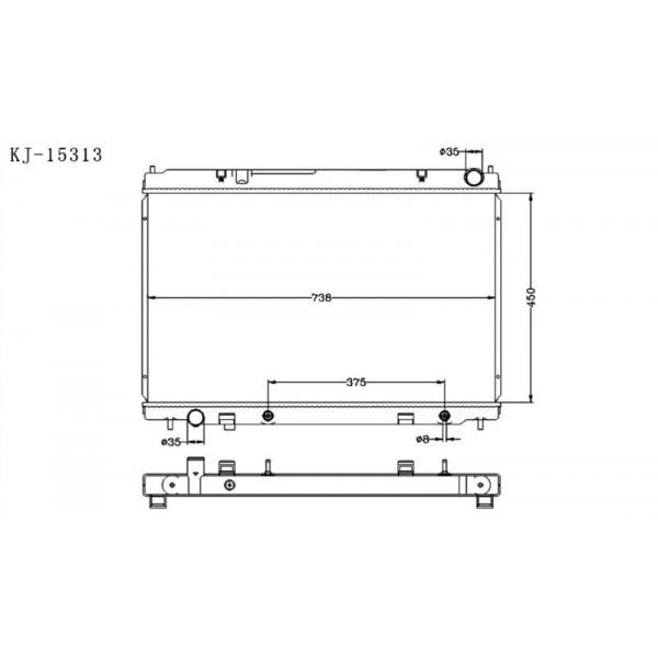 NISSAN FUGA 2006~2008 [M35 M45 GY50] KJ-15313 - KINGA RADIATORS NZ ...