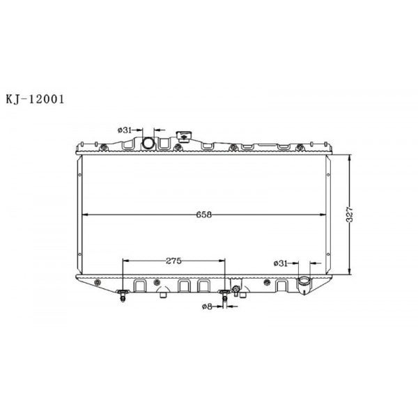 KJ-12001-PA16 | Top-grade Radiator for Toyota Camry Models (1986 - 1990 ...