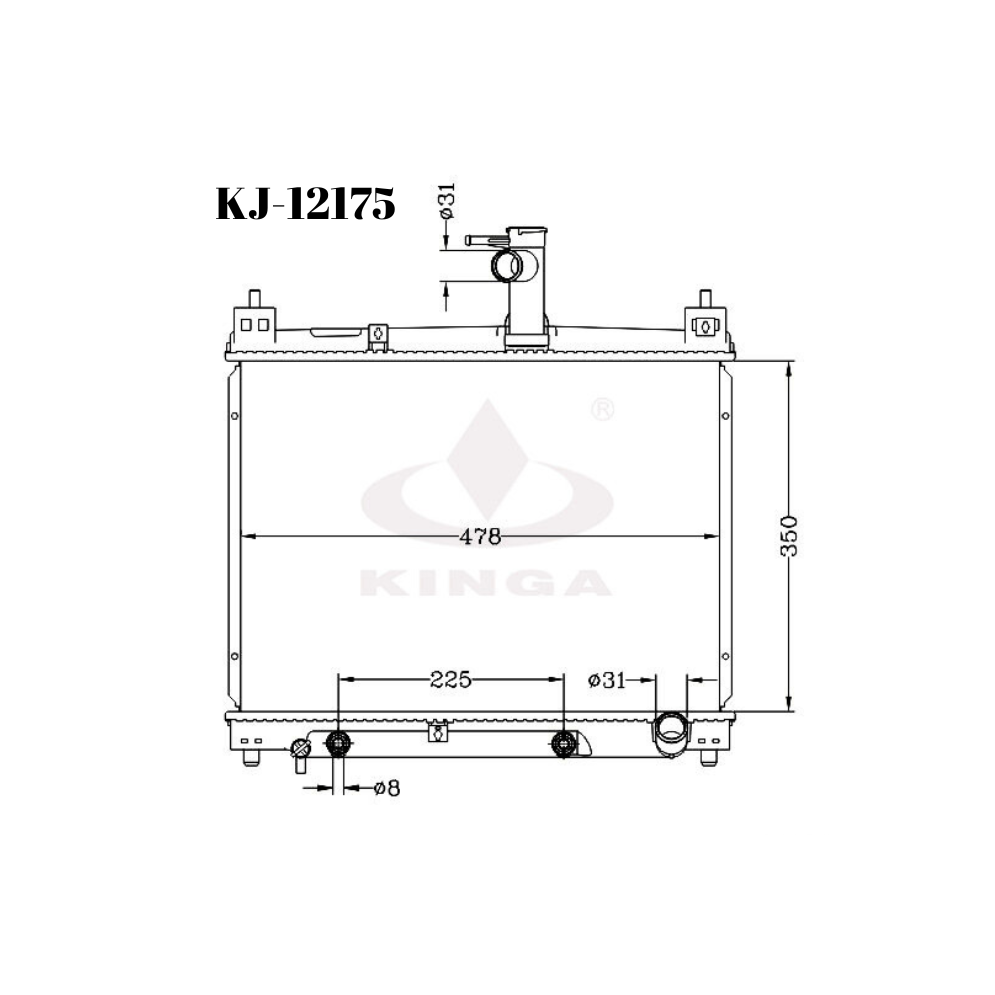 TOYOTA YARIS BELTA ECHO VITZ 2003~2007 [NCP] KJ-12175 - KINGA RADIATORS ...